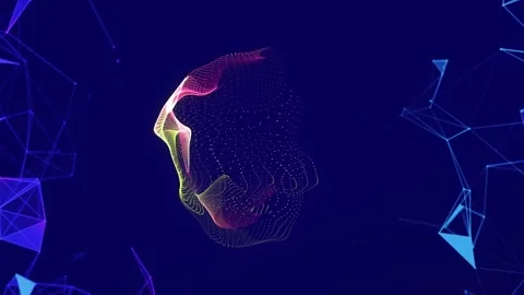Animation of connections over human brai... | Stock Video | Pond5