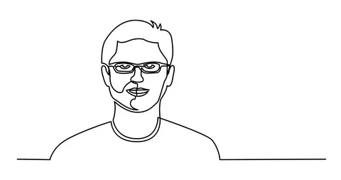 Animation of continuous line drawing of ... | Stock Video | Pond5