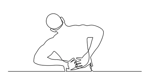 Animation of continuous line drawing of ... | Stock Video | Pond5