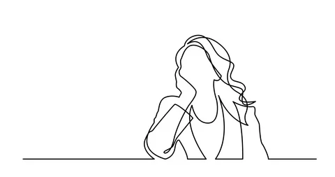 Animation of continuous line drawing of ... | Stock Video | Pond5