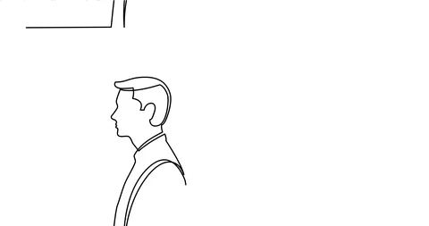 Animation of continuous line drawing of ... | Stock Video | Pond5