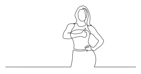 Animation of continuous line drawing of ... | Stock Video | Pond5