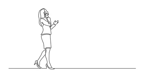 Animation of continuous line drawing of ... | Stock Video | Pond5