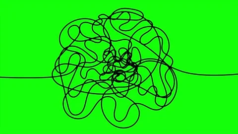 Animation of a continuous tangled line. ... | Stock Video | Pond5