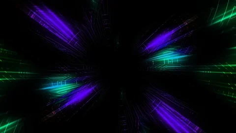 Animation of cool neon shapes | Stock Video | Pond5