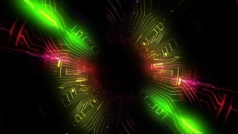 Animation of cool neon shapes | Stock Video | Pond5