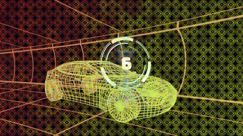 Animation of countdown and shapes moving... | Stock Video | Pond5