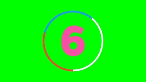 Animation Countdown cartoon number ten 1... | Stock Video | Pond5