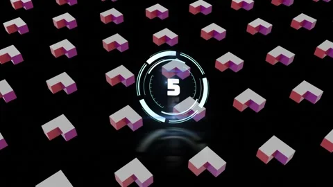 Animation of countdown with rows of pink... | Stock Video | Pond5
