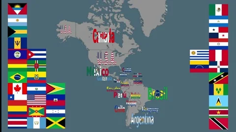 Animation of countries painted in their ... | Stock Video | Pond5
