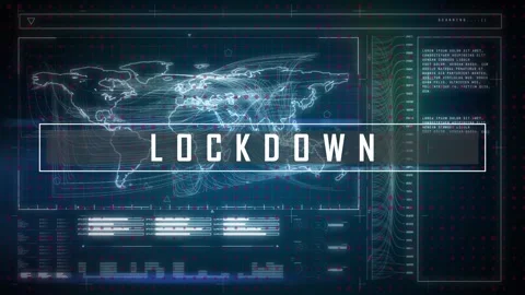 Animation of covid 19 lockdown text over... | Stock Video | Pond5