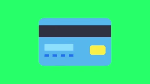 Animation credit card isolate on green s... | Stock Video | Pond5