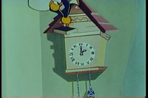 Animation of cuckoo clock bird holding s... | Stock Video | Pond5