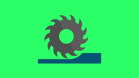 Animation cutting machine on green scree... | Stock Video | Pond5