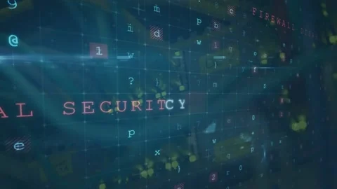 Animation of cyber attack text and data ... | Stock Video | Pond5