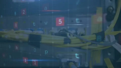 Animation of cyber attack text and data ... | Stock Video | Pond5