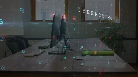 Animation of cyber attack warning over c... | Stock Video | Pond5