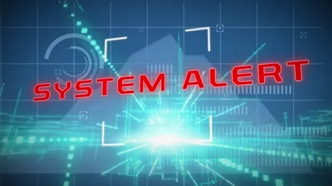 Animation of cyber attack warning text o... | Stock Video | Pond5
