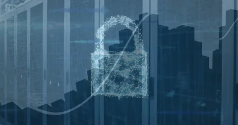 Animation of cyber security concept icon... | Stock Video | Pond5