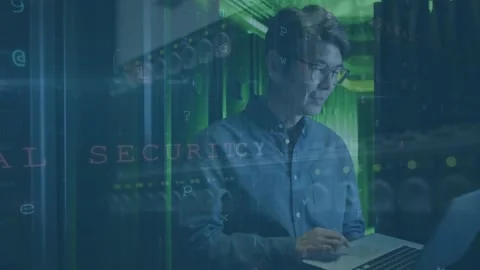 Animation of cyber security data process... | Stock Video | Pond5