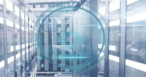 Animation of cyber security text and bio... | Stock Video | Pond5