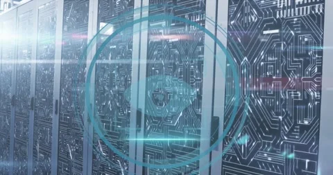 Animation of cyber security text, eye re... | Stock Video | Pond5
