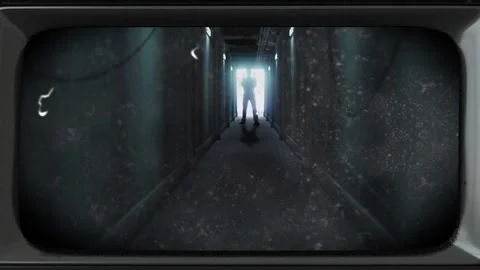 Animation of damaged film of scary backl... | Stock Video | Pond5