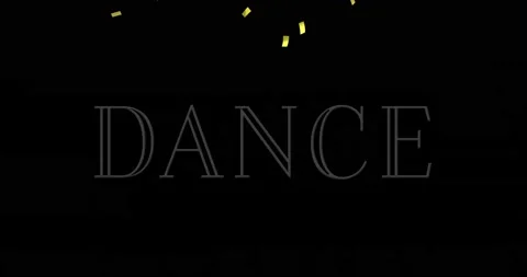 Animation of dance text over falling con... | Stock Video | Pond5