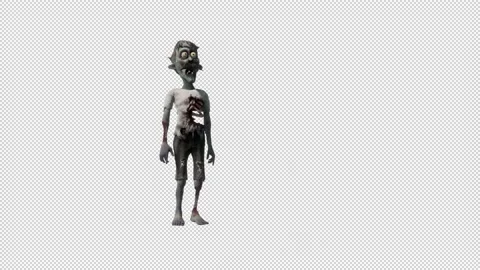 Animation of a dancing zombie on a trans... | Stock Video | Pond5