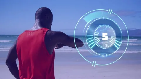 Animation of data loading clock over run... | Stock Video | Pond5