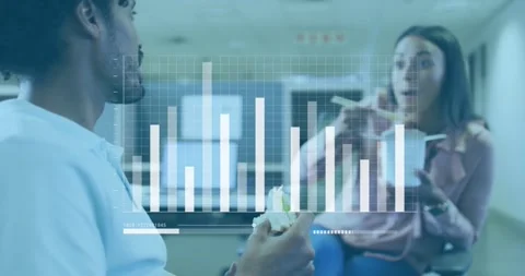 Animation of data processing against div... | Stock Video | Pond5