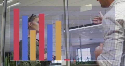 Animation of data processing against div... | Stock Video | Pond5