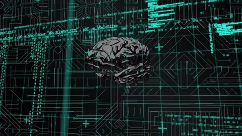 Animation of data processing and brain o... | Stock Video | Pond5