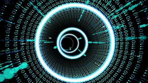 Animation of data processing and circles... | Stock Video | Pond5