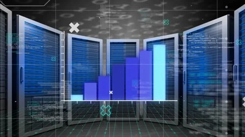 Animation of data processing and diagram... | Stock Video | Pond5