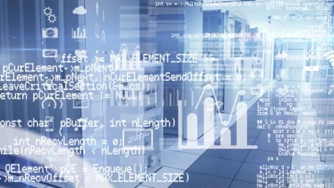 Animation of data processing and diagram... | Stock Video | Pond5
