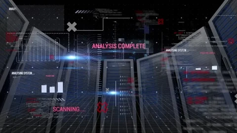 Animation of data processing and diagram... | Stock Video | Pond5