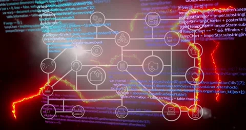 Animation of data processing and media i... | Stock Video | Pond5