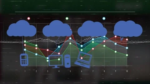 Animation of data processing and media i... | Stock Video | Pond5