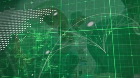 Animation of data processing and world m... | Stock Video | Pond5