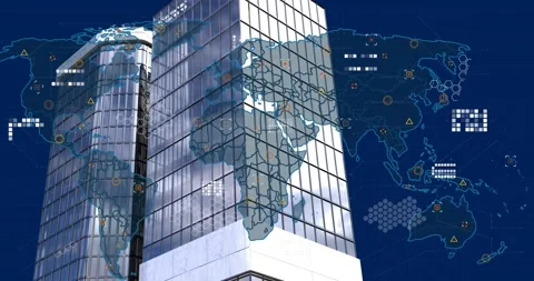 Animation of data processing and world m... | Stock Video | Pond5