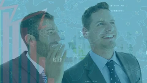 Animation of data processing and world m... | Stock Video | Pond5