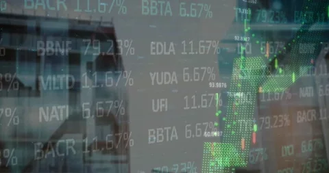 Animation of data processing on dark bac... | Stock Video | Pond5