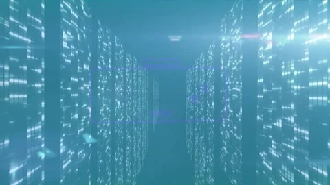 Animation of data processing on digital ... | Stock Video | Pond5