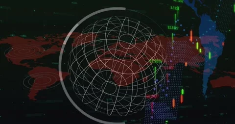 Animation of data processing with graph ... | Stock Video | Pond5