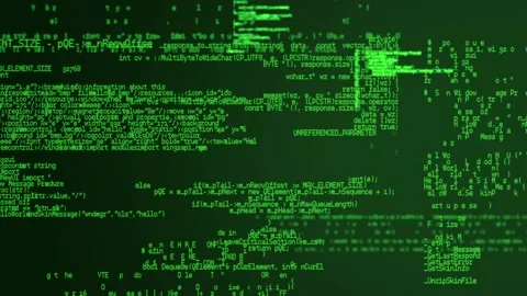 Animation of data processing on green ba... | Stock Video | Pond5