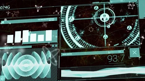 Animation of data processing with icons ... | Stock Video | Pond5