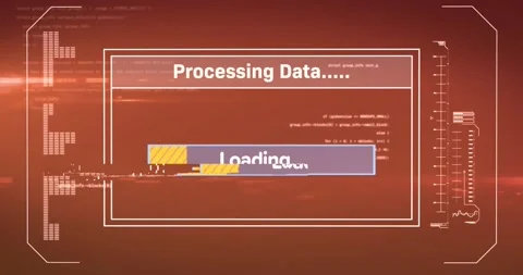 Animation of data processing with loadin... | Stock Video | Pond5
