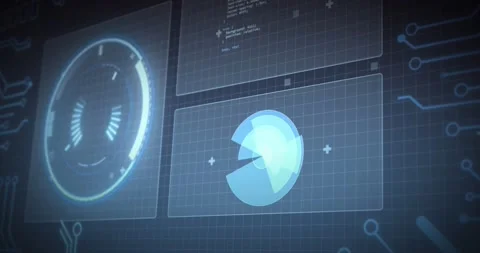 Animation of data processing on moving s... | Stock Video | Pond5