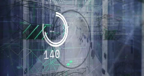 Animation of data processing over comput... | Stock Video | Pond5